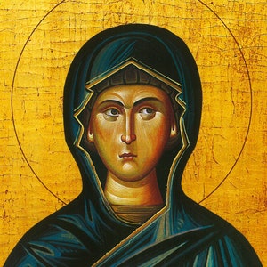 Saint Eugenia Icon the Martyr, Handmade Greek Orthodox Icon of St Eugenia of Rome, Byzantine Art ...