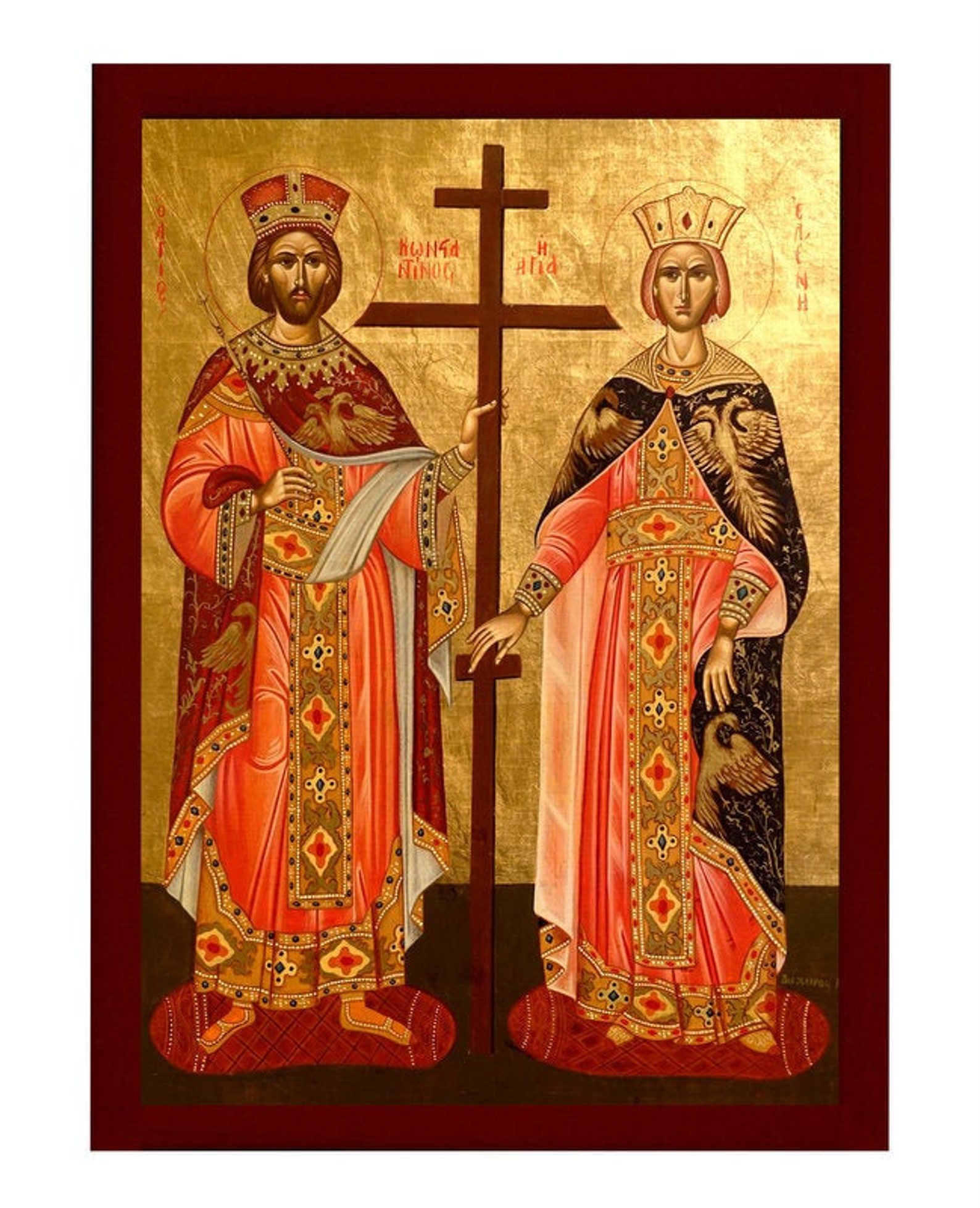 Saint Constantine Icon & Saint Helen Icon Handmade Greek | Etsy