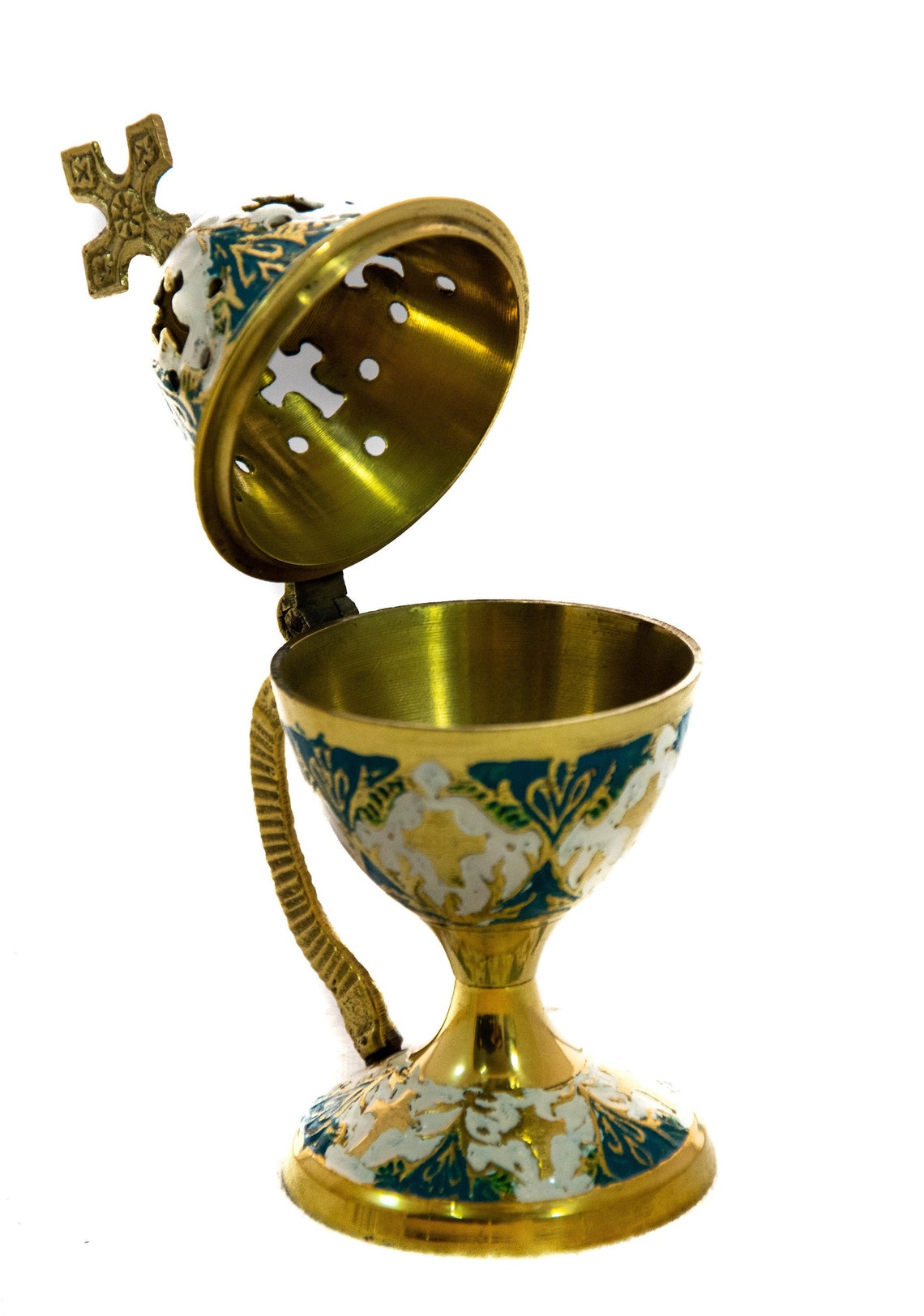 Christian Brass Resin Incense Burner Greek Orthodox Thurible | Etsy