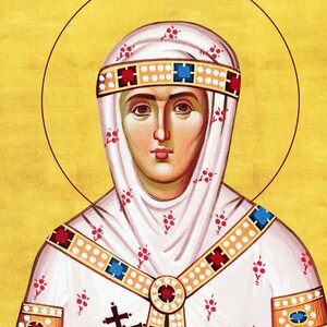 Saint Olga Icon, Handmade Greek Orthodox Icon of St Olga of Kiev ...