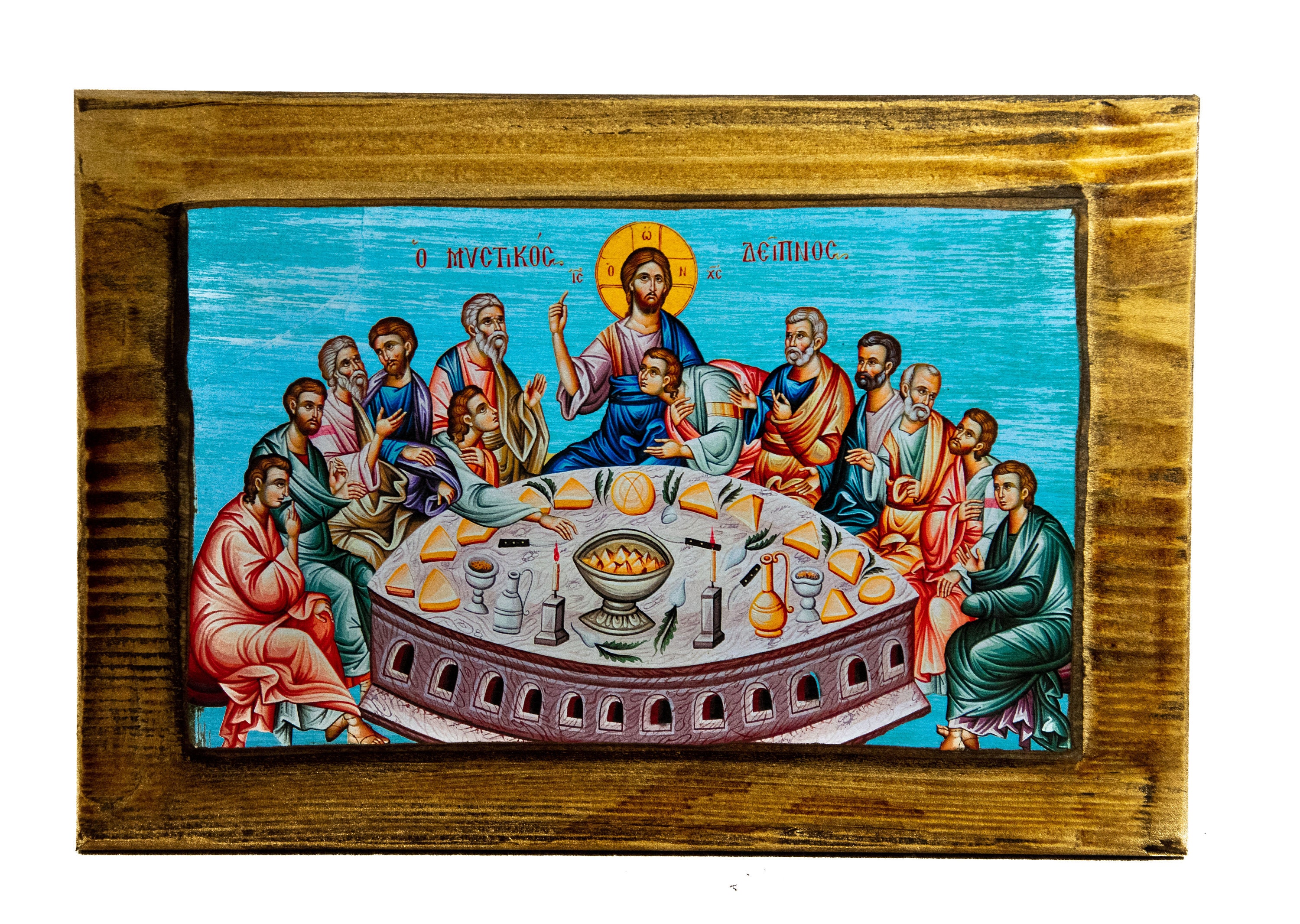 The Last Supper Icon Holy Communion Handmade Greek Orthodox - Etsy