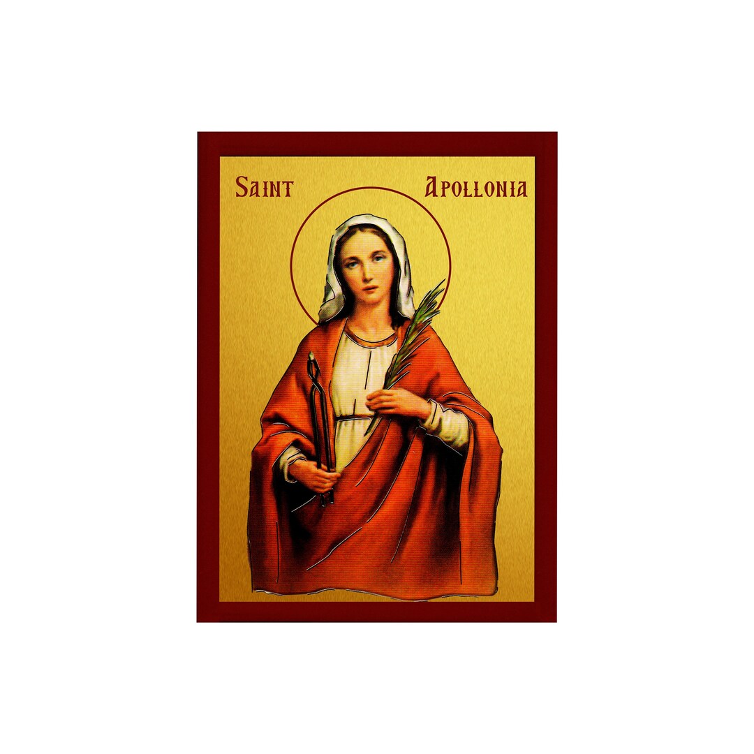 Saint Apollonia Icon, Handmade Greek Orthodox Catholic Icon of St ...