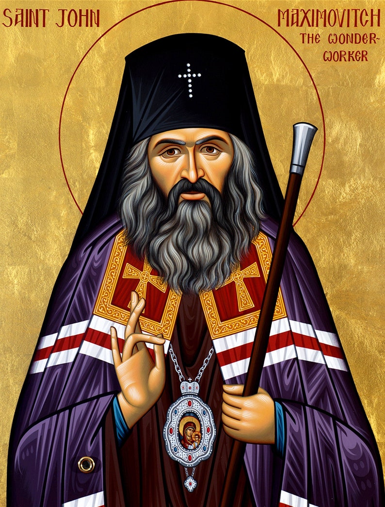 Saint John Maximovitch Icon Handmade Greek Orthodox Icon St | Etsy