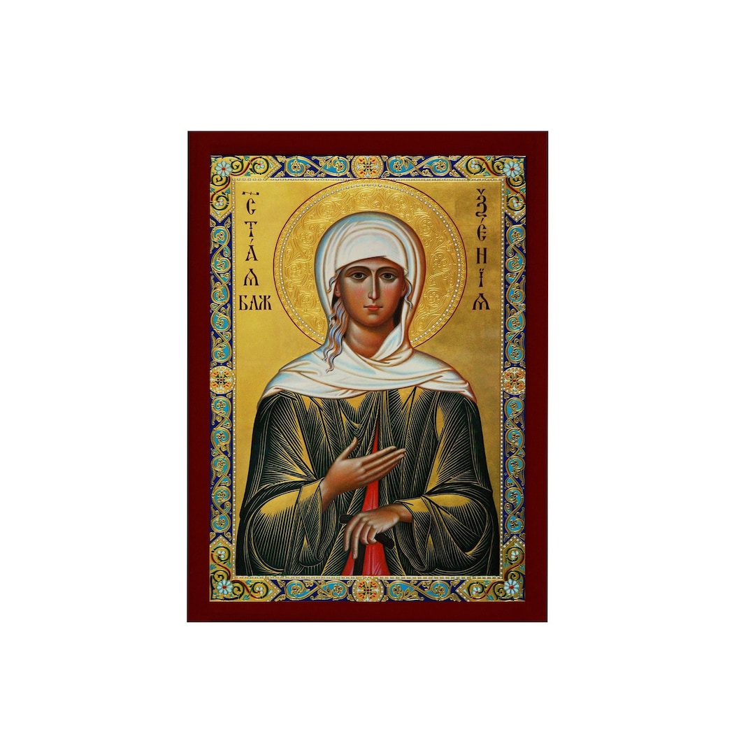 Saint Xenia Icon, Handmade Greek Orthodox Icon of St Xenia of St ...