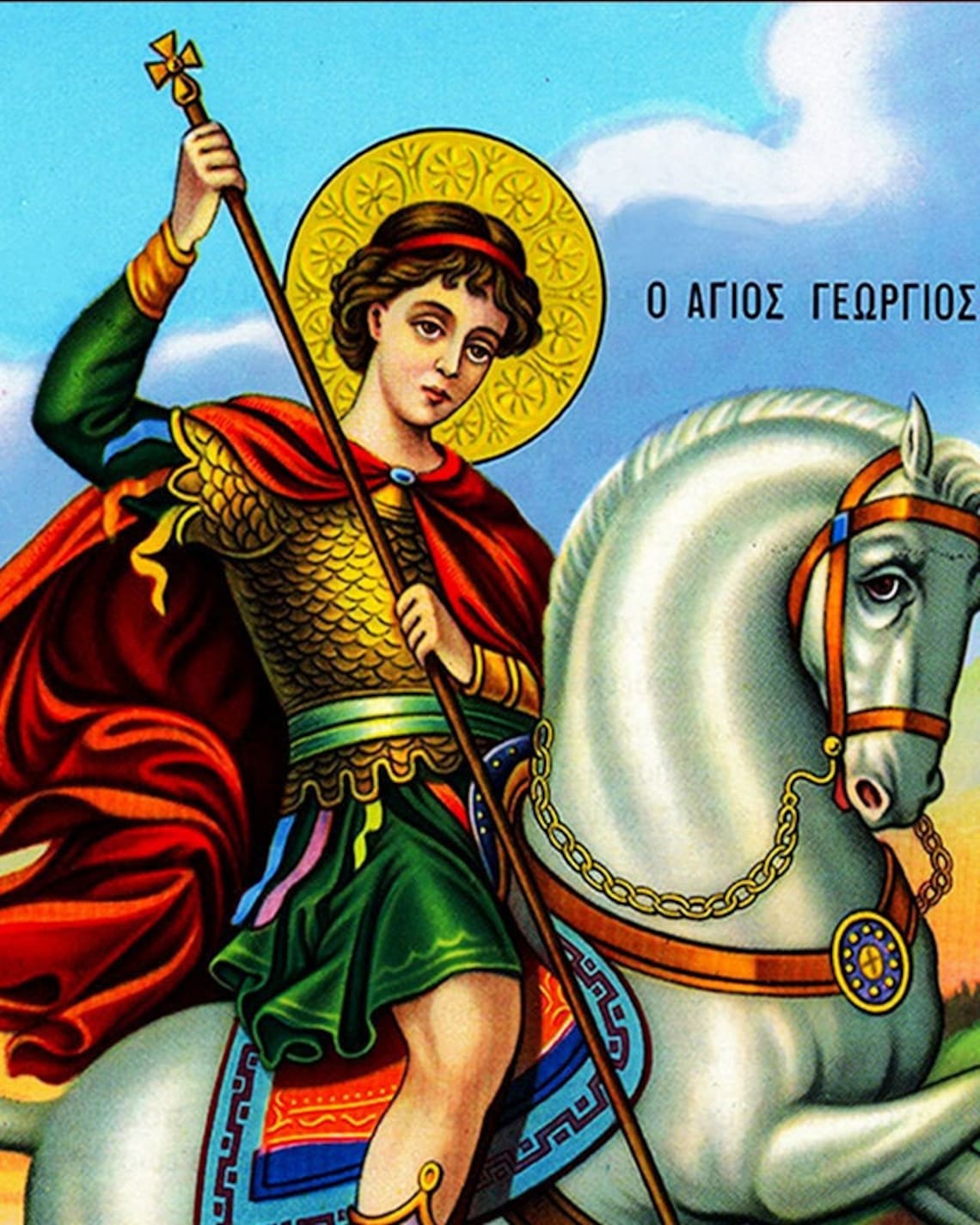 Saint George Icon Handmade Greek Orthodox Icon of St George | Etsy