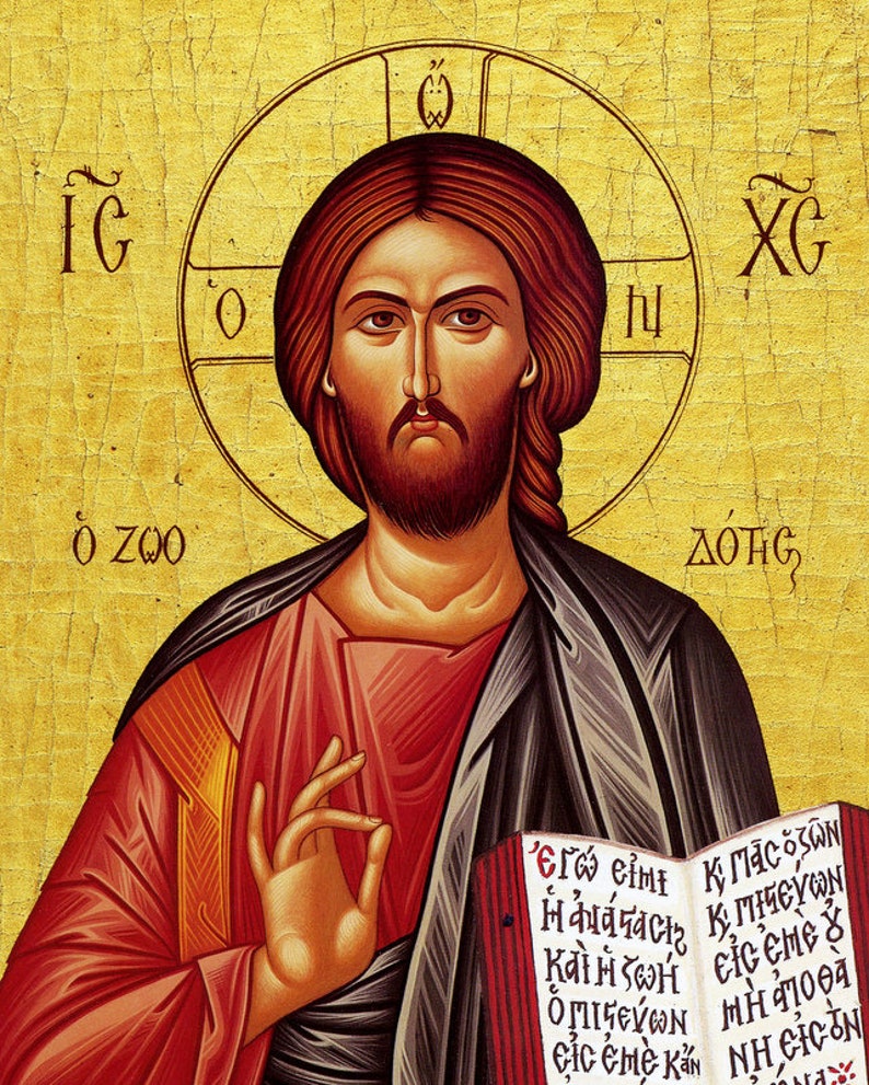 Jesus Christ Icon Handmade Greek Orthodox Icon of Our Lord - Etsy