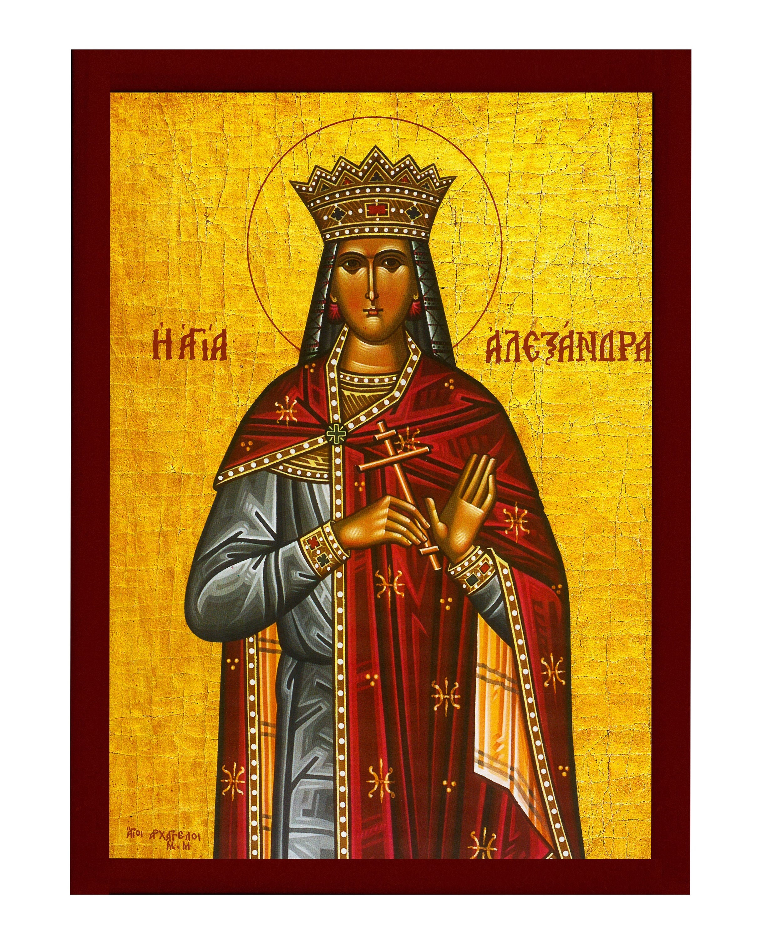 Saint Alexandra Icon the Empress Byzantine Art Wall Hanging - Etsy