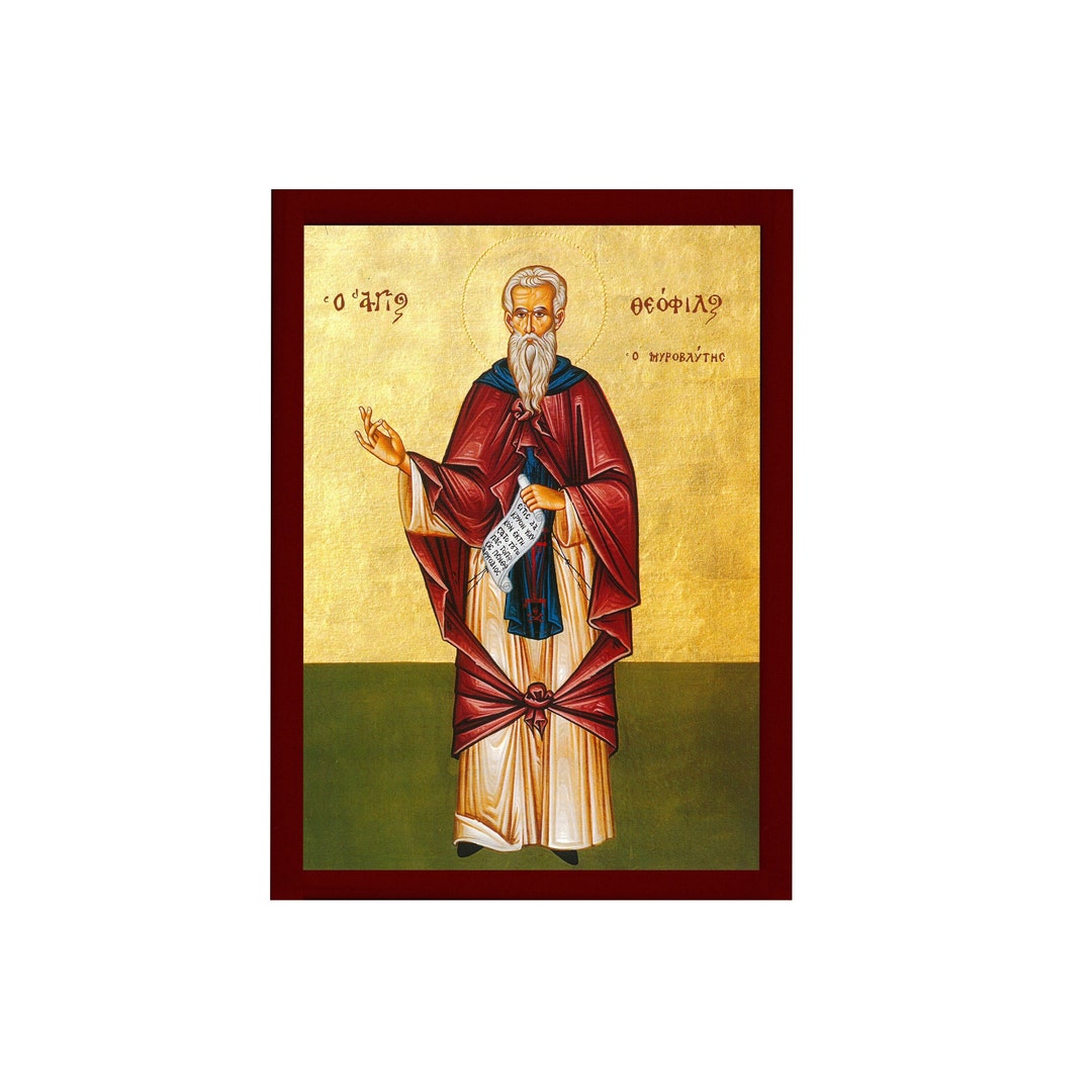 Saint Theophilus Icon, Handmade Greek Orthodox Icon St Theophilus ...