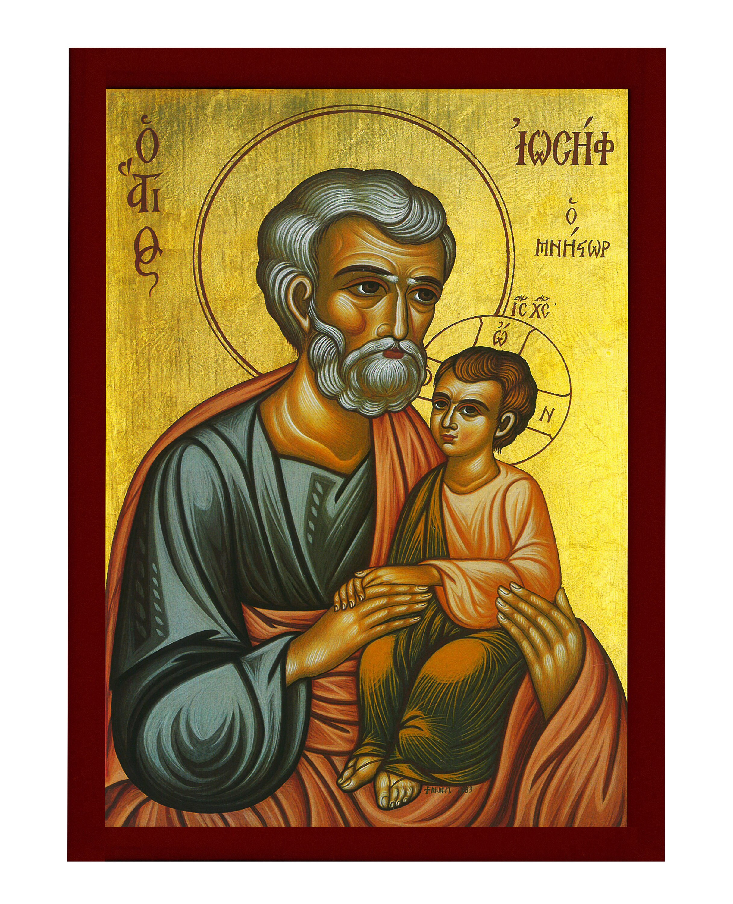Saint Joseph icon Handmade Greek Orthodox icon of St Joseph | Etsy