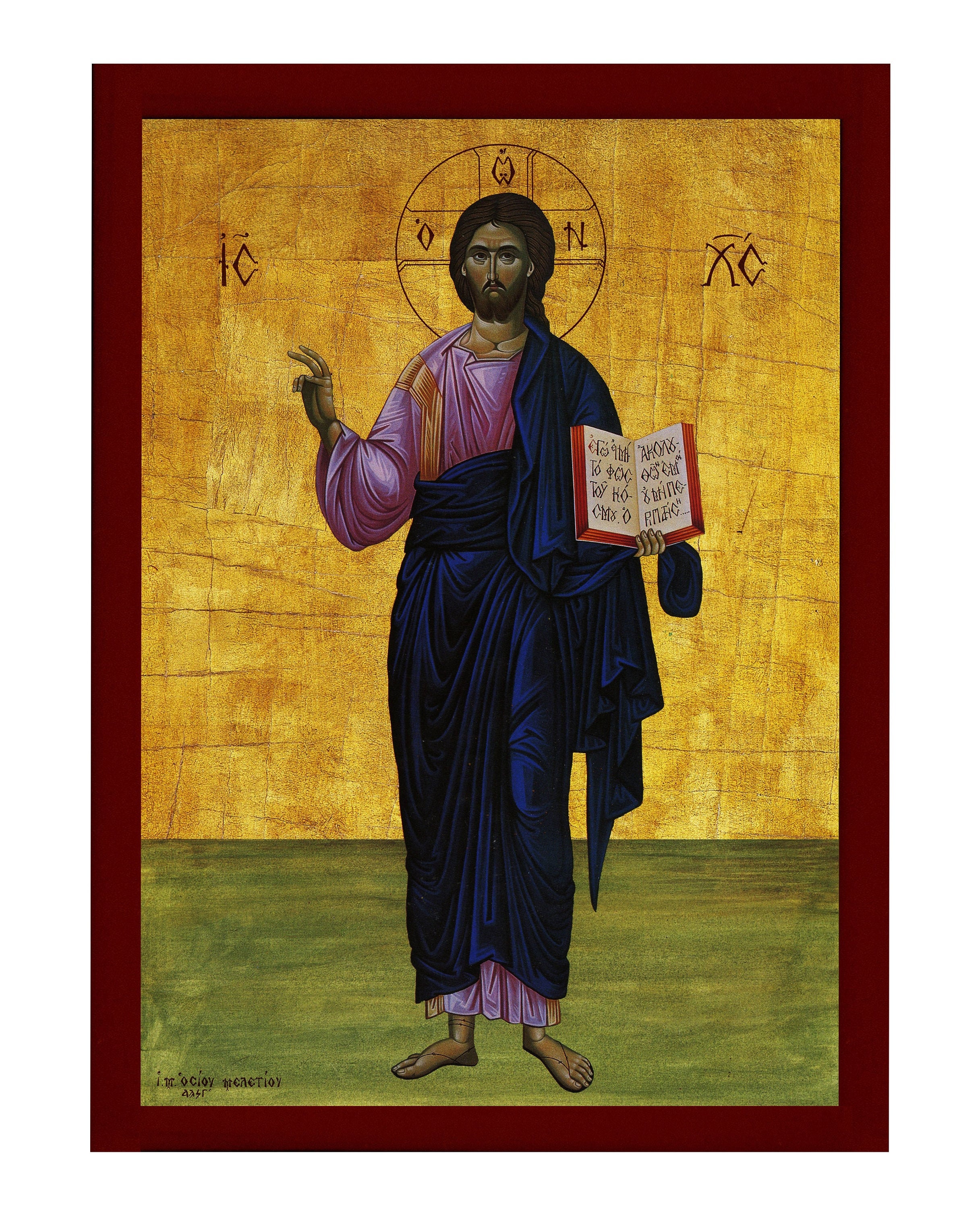 Jesus Christ Icon Handmade Greek Orthodox Icon of Our Lord | Etsy