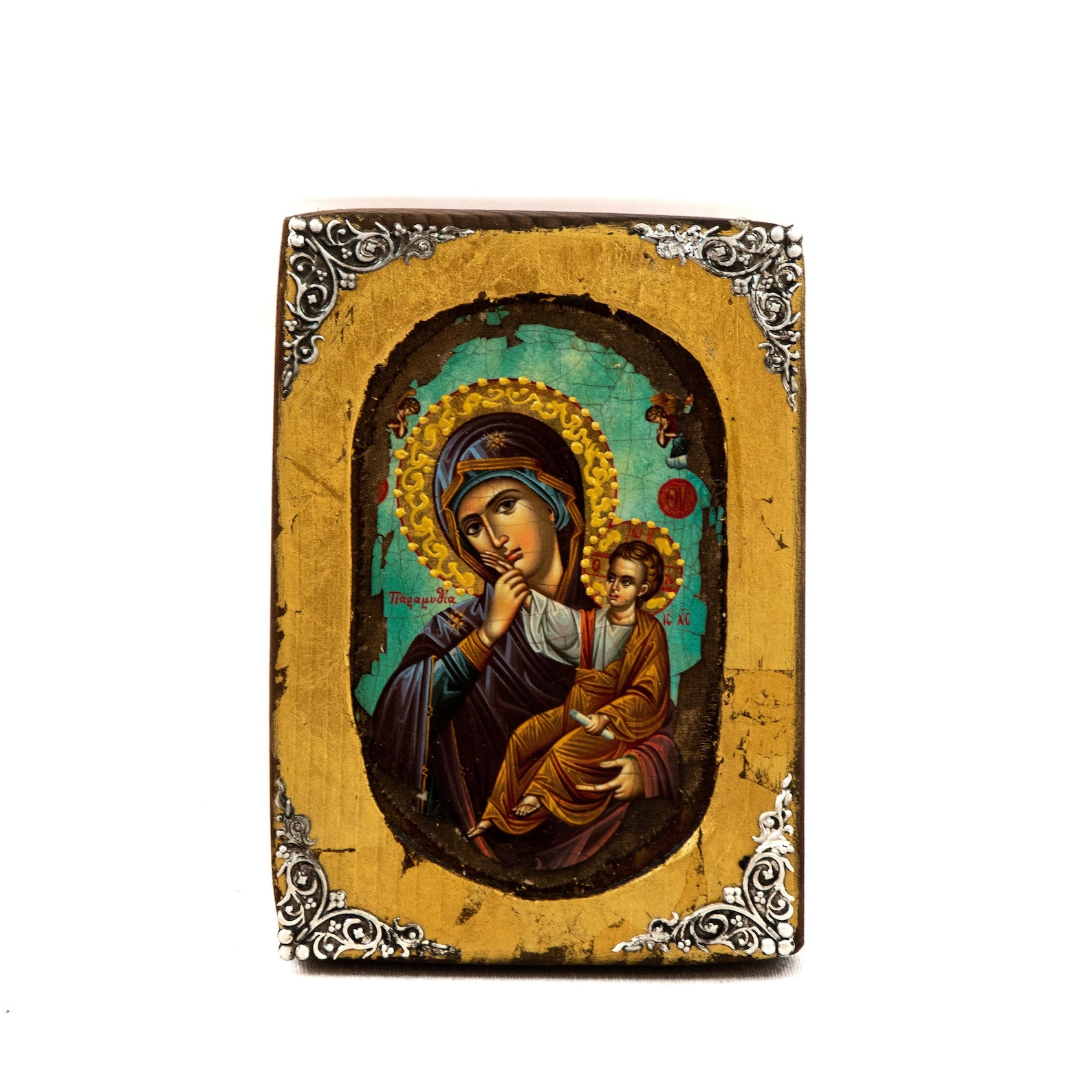 Virgin Mary Icon Handmade Greek Orthodox Icon of Theotokos | Etsy