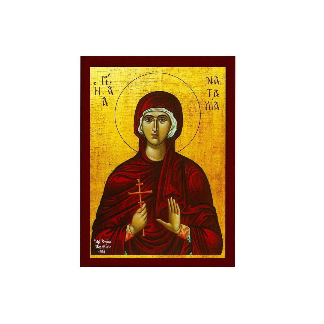 Saint Natalia Icon, Handmade Greek Orthodox Icon of St Natalia of ...