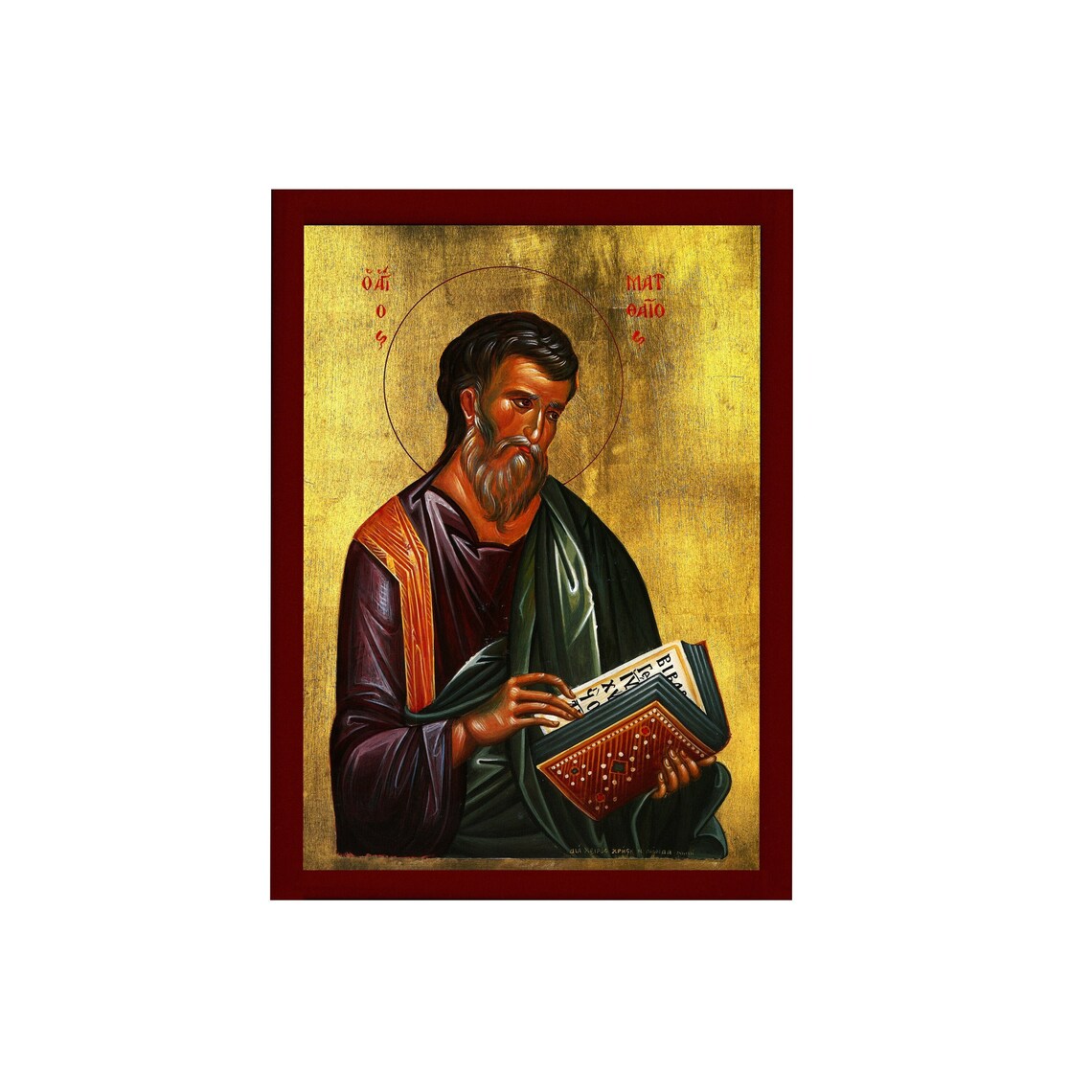 Saint Matthew the Apostle Icon, Handmade Greek Orthodox Icon of Apostle ...
