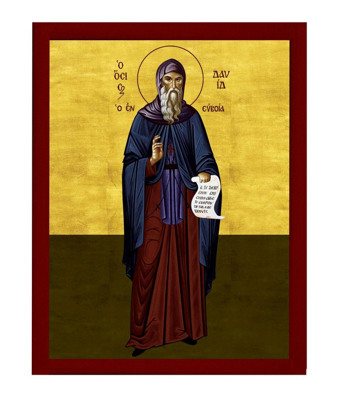 Saint David Icon Handmade Greek Orthodox Icon St David of - Etsy