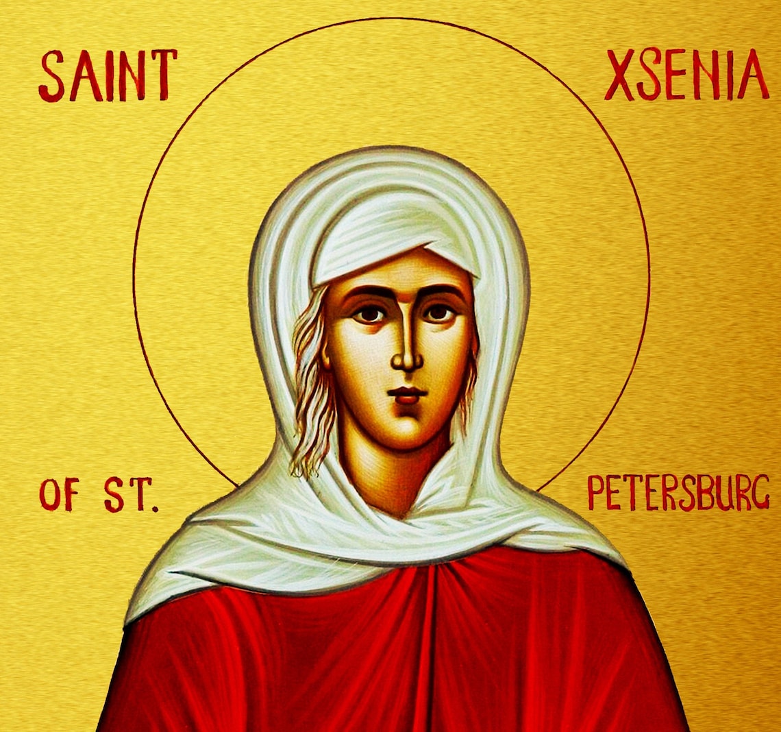 Saint Xenia Icon Handmade Greek Orthodox Icon of St Xenia of - Etsy