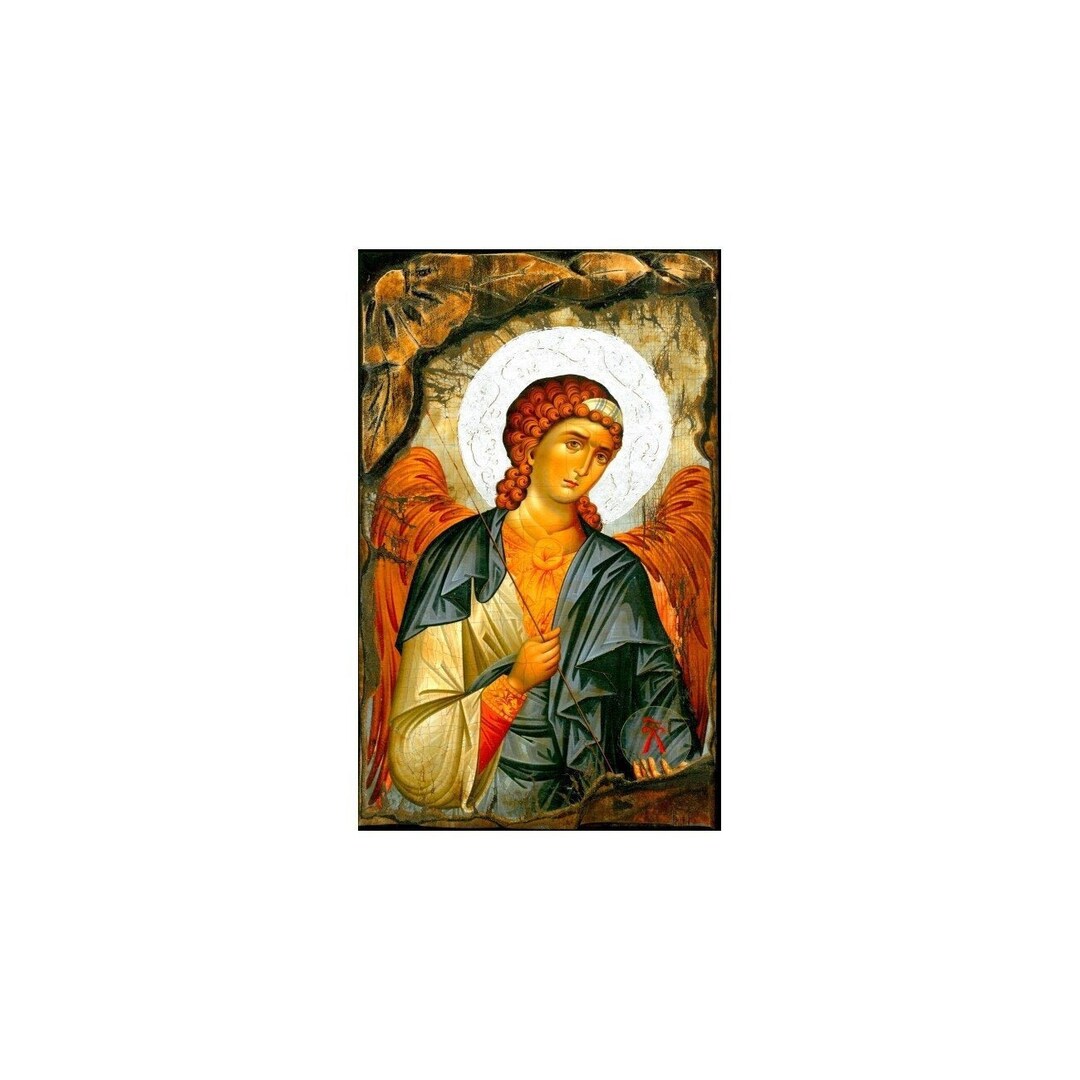 Archangel Michael Icon, Greek Handmade Orthodox Icon of St Michael ...