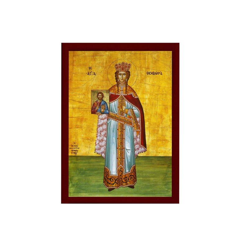 Saint Theodora Icon the Empress Handmade Greek Orthodox Icon - Etsy