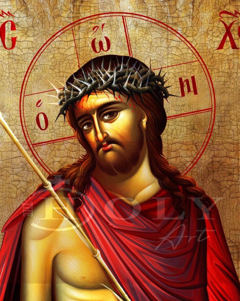 Jesus Christ Icon Nymphios Handmade Greek Orthodox Icon of | Etsy