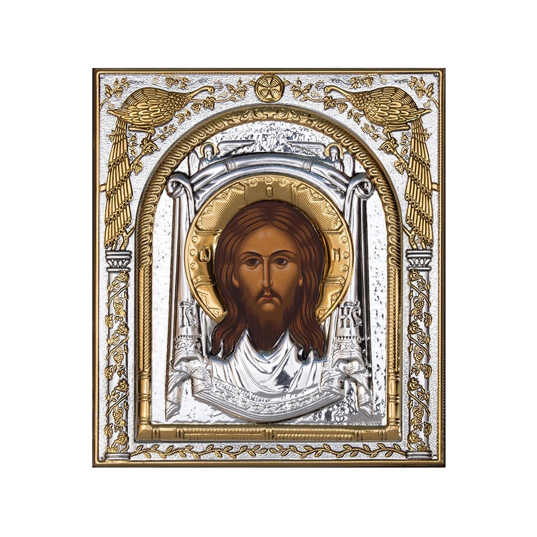 Jesus Christ Icon Visage/mandylion, Handmade Silver 999 Greek Orthodox ...