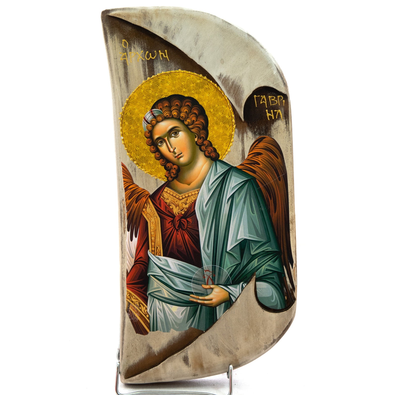 Archangel Gabriel Icon Handmade Greek Orthodox Icon of St - Etsy