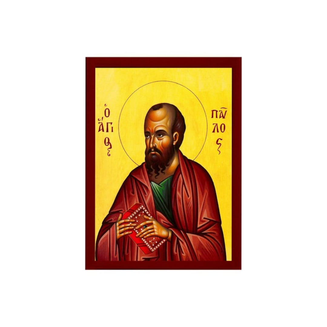 Icono del Apóstol Pablo Icono ortodoxo griego hecho a mano de - Etsy España