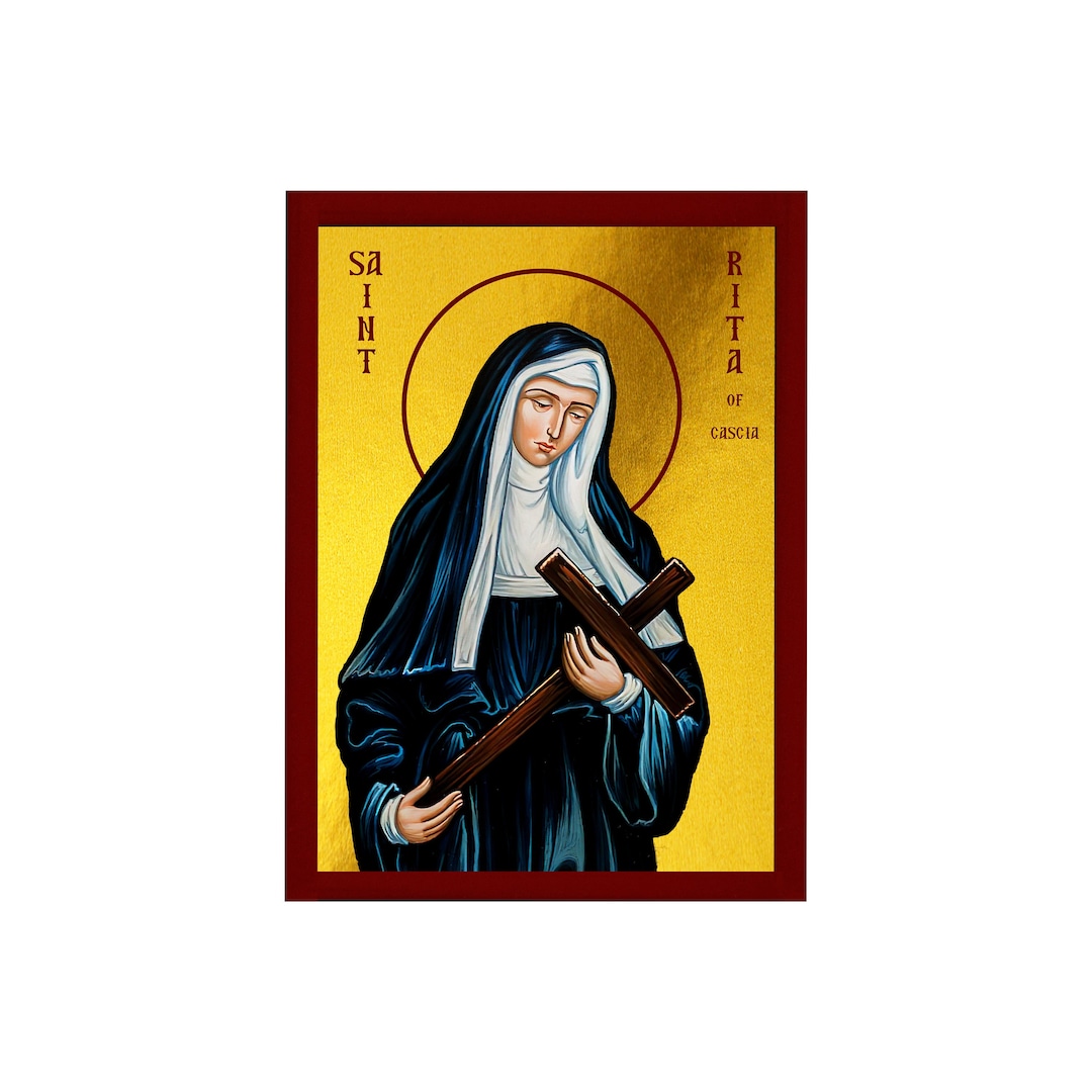 Saint Rita Icon, Handmade Greek Catholic Icon St Rita of Cascia ...