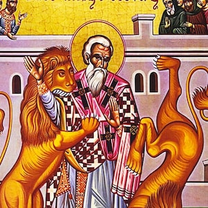 Saint Ignatius Icon, Handmade Greek Orthodox Icon St Ignatius of ...