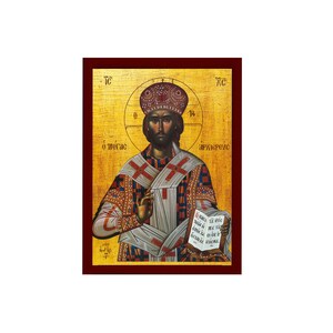 Jesus Christ Icon, the Great High Priest Handmade Greek Orthodox Icon ...