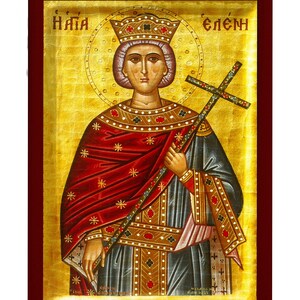 Saint Helen Icon, Handmade Greek Christian Orthodox Icon of St Helen ...