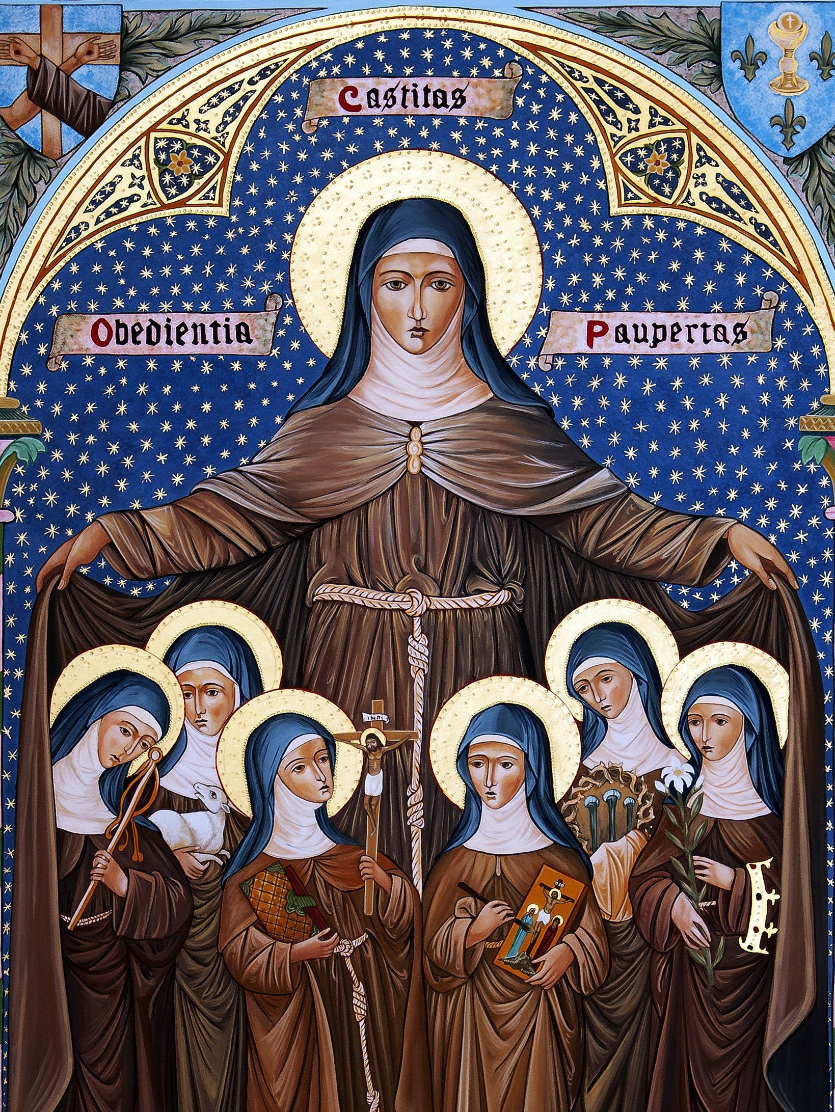 Saint Clare of Assisi Icon Handmade Catholic Icon of Santa - Etsy