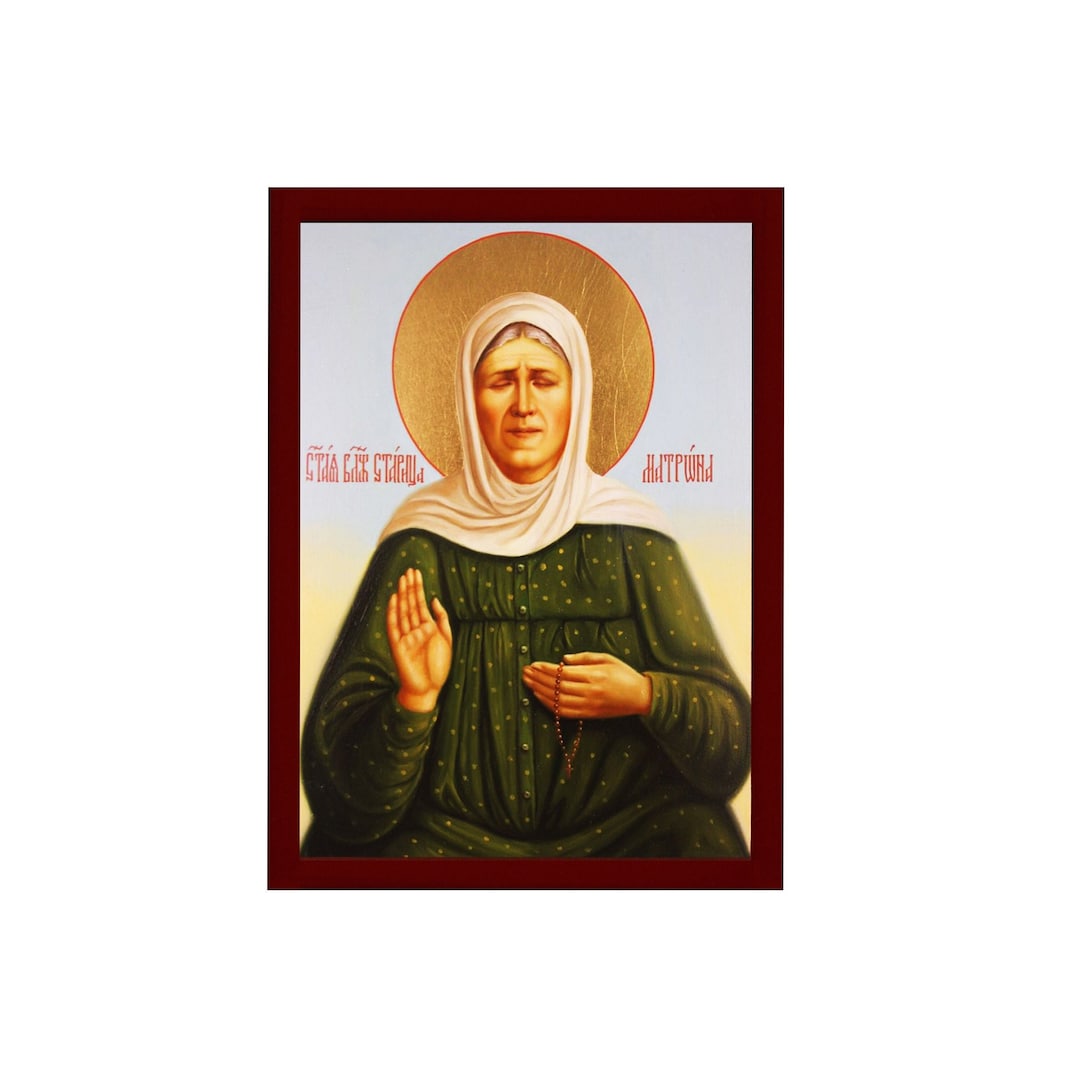 Saint Matrona Icon, Handmade Greek Orthodox Icon St Matrona of Moscow ...