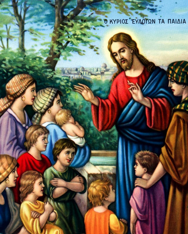 Jesus Christ Icon Blessing the Children Handmade Greek - Etsy