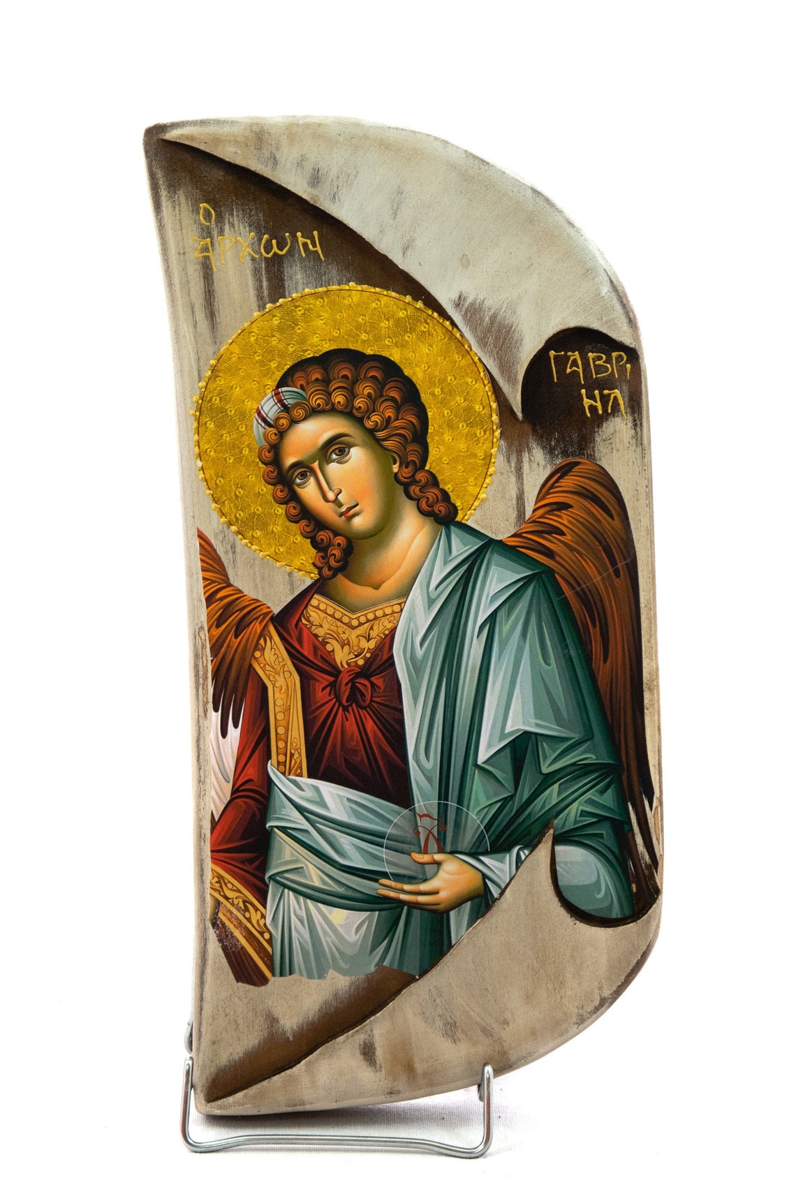 Archangel Gabriel Icon Handmade Greek Orthodox Icon of St - Etsy