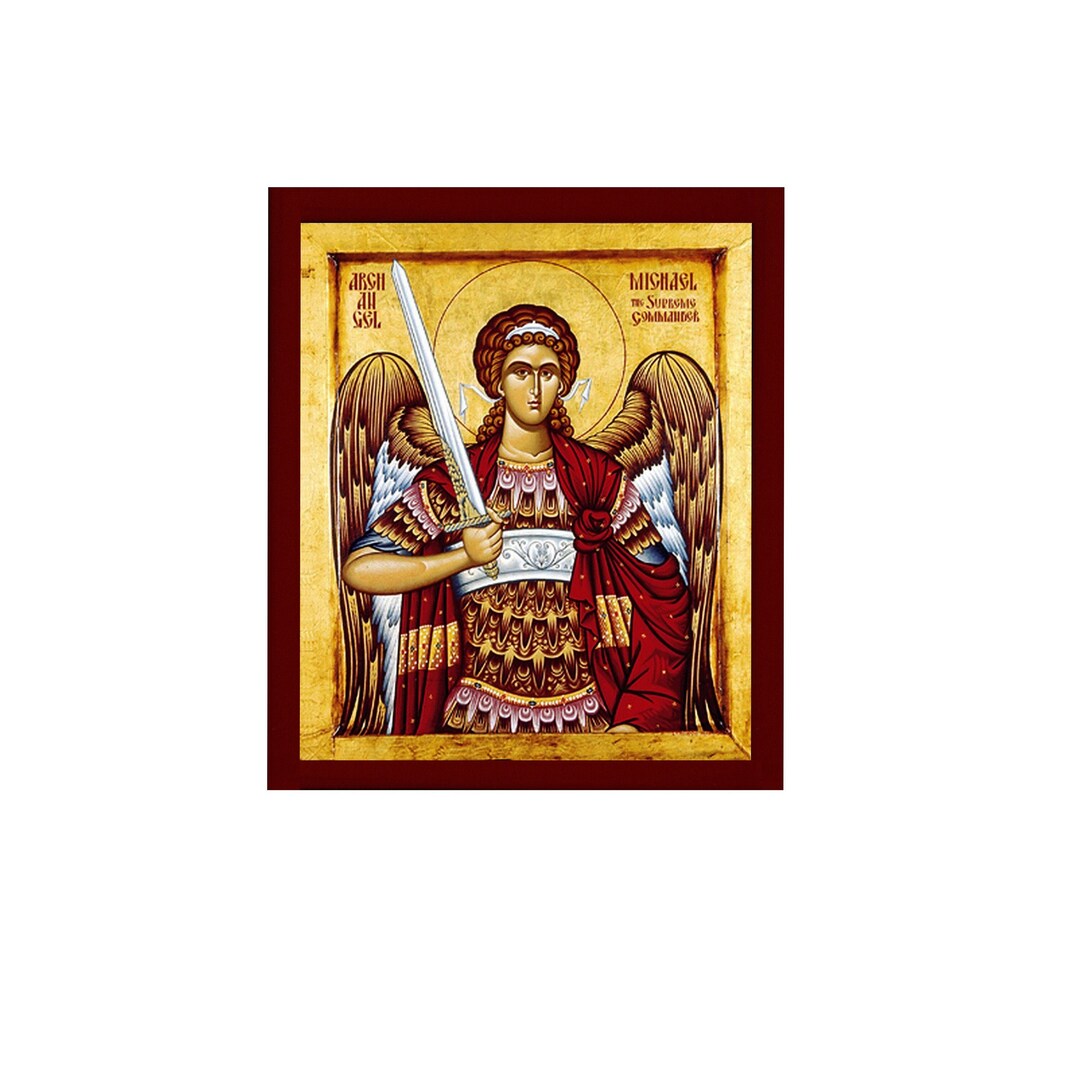 Archangel Michael Icon, Handmade Greek Orthodox Icon of St Michael ...