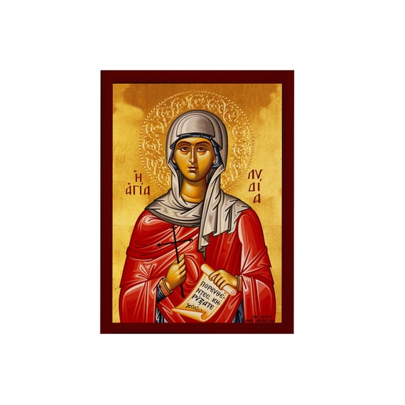 Saint Lydia Icon Handmade Greek Orthodox Icon of St Lydia | Etsy