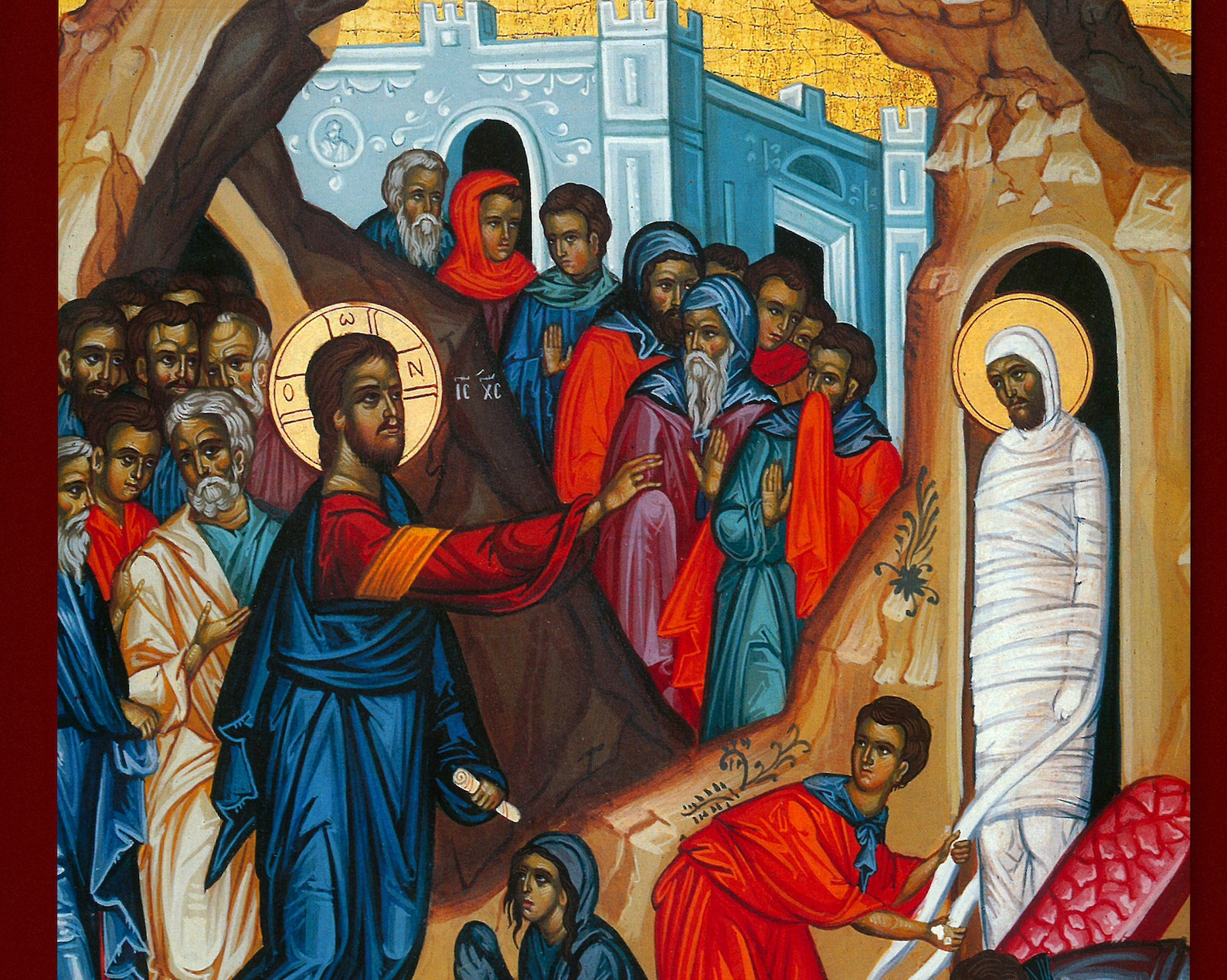 Raising of Lazarus icon Handmade Greek Orthodox icon | Etsy