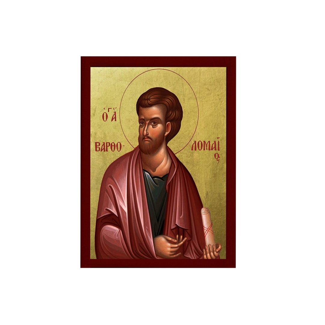 Saint Bartholomew Icon, Handmade Greek Orthodox Icon St Bartholomew ...