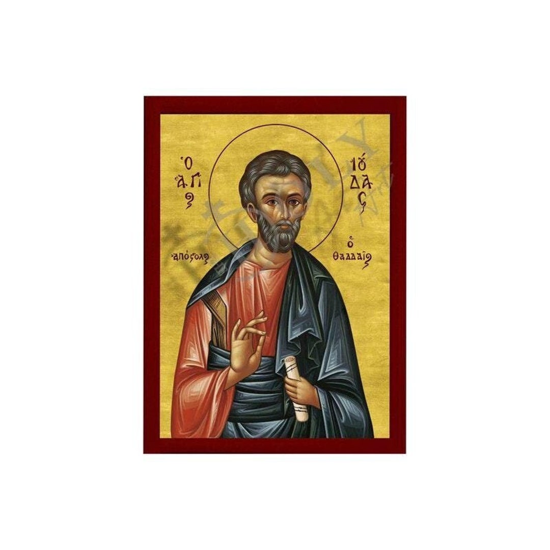 Saint Jude Icon the Apostle, Handmade Greek Orthodox Icon of St Jude of ...