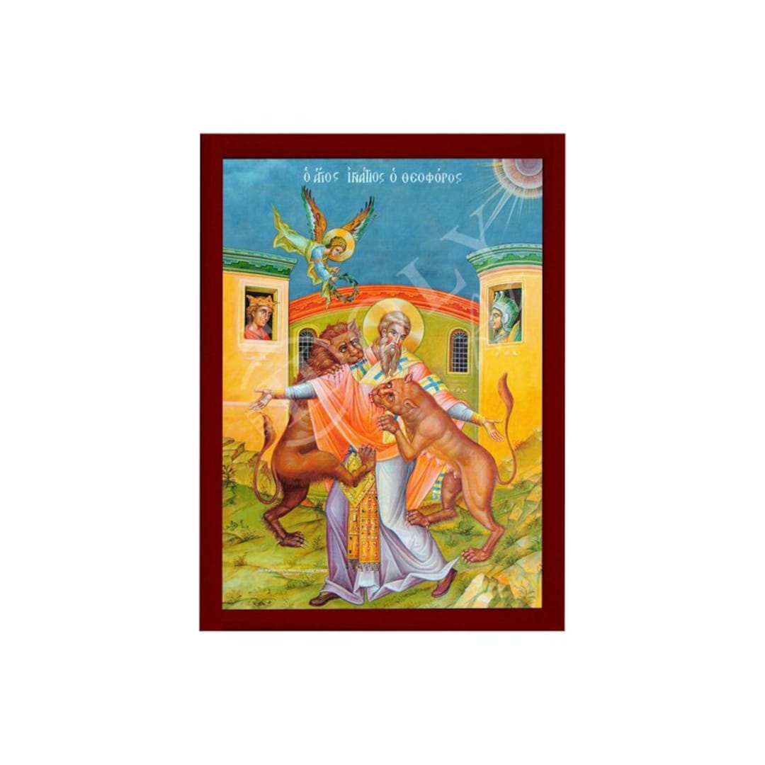Saint Ignatius Icon, Handmade Greek Orthodox Icon St Ignatius of ...