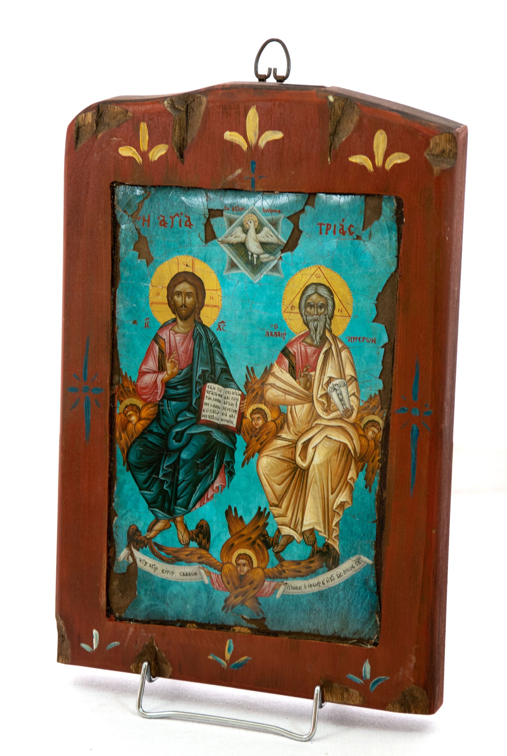 The Holy Trinity Icon Handmade Greek Orthodox Icon Byzantine | Etsy