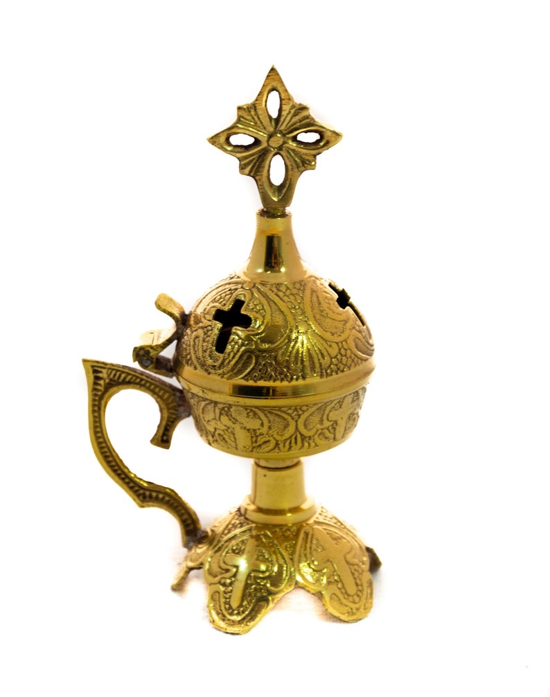 Christian Brass Resin Incense Burner Greek Orthodox Thurible - Etsy