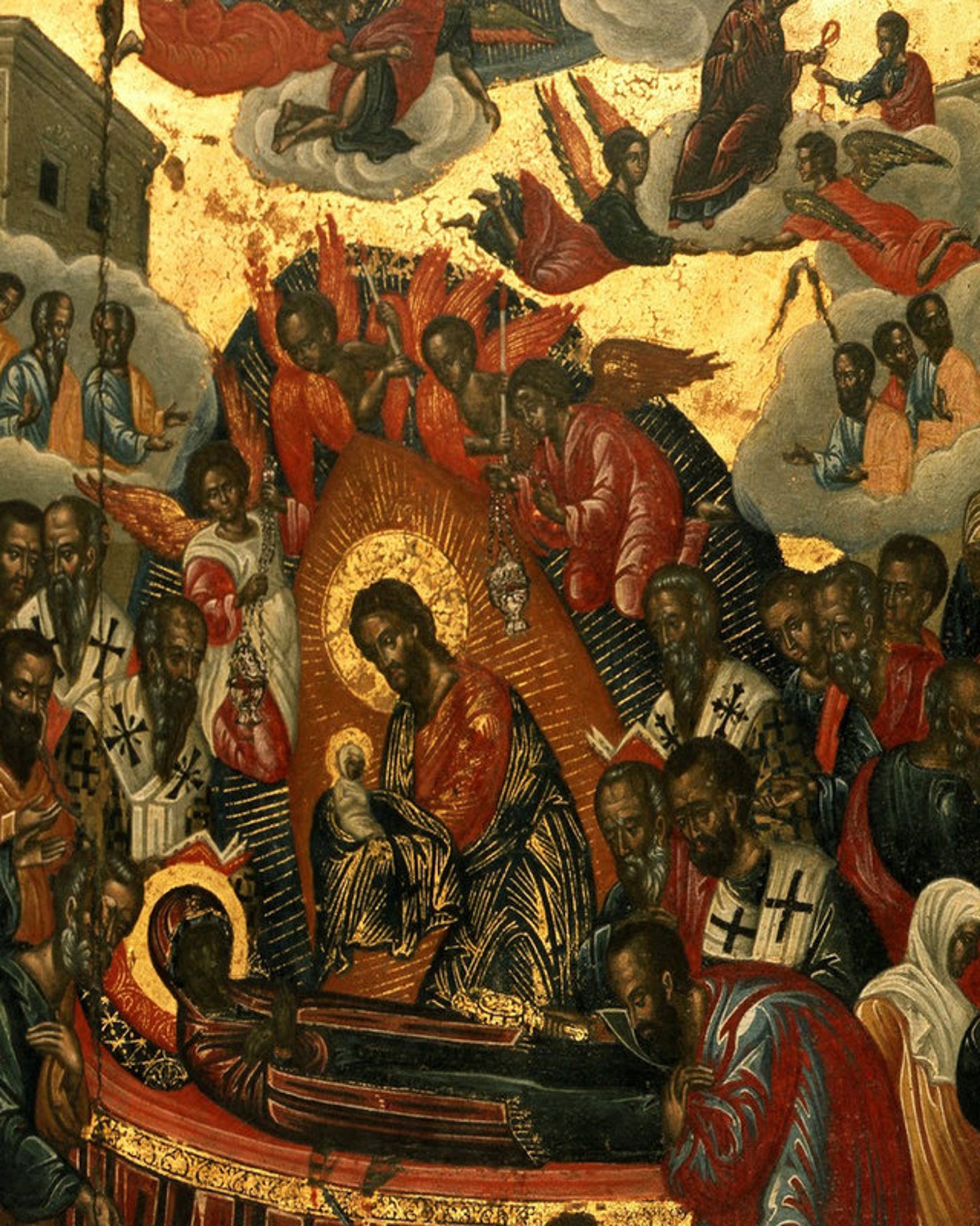 Dormition of Virgin Mary Icon Handmade Greek Orthodox Icon of | Etsy