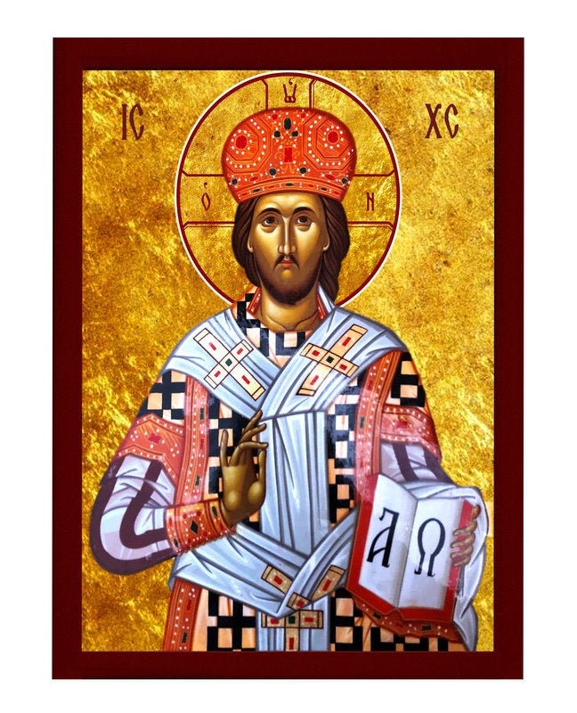 Jesus Christ Icon the Great High Priest Handmade Greek - Etsy Canada
