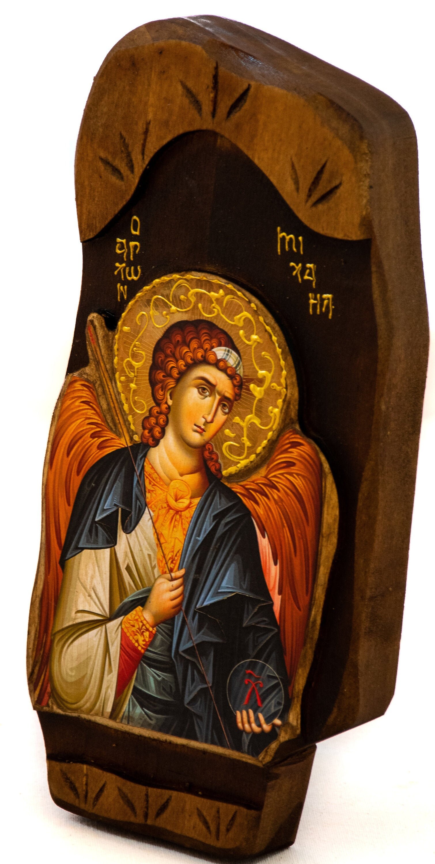 Archangel Michael Icon Handmade Greek Orthodox Icon of St - Etsy
