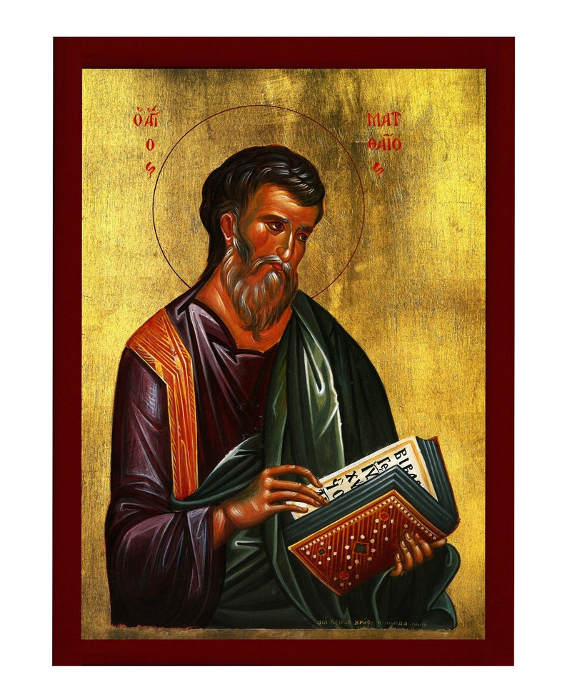 Saint Matthew the Apostle Icon Handmade Greek Orthodox Icon - Etsy