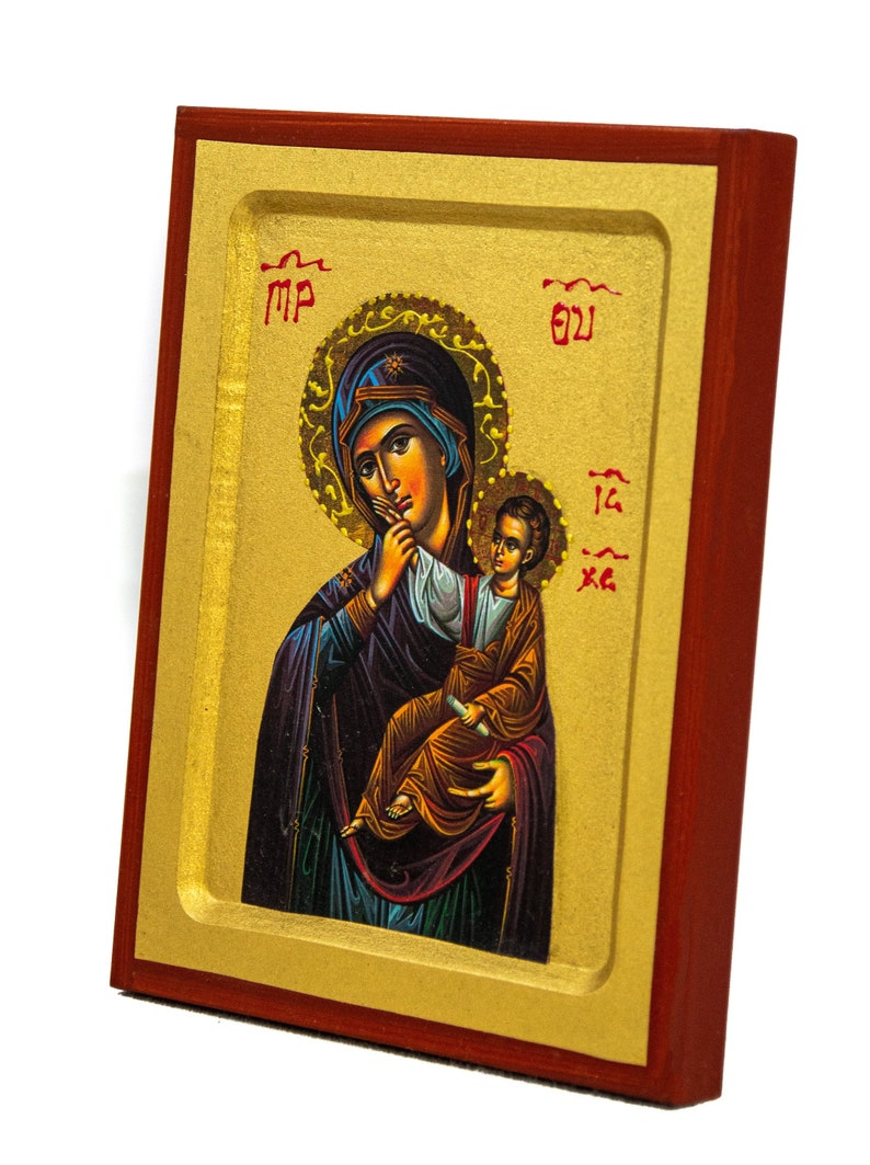 Virgin Mary Icon Panagia Paramythia Handmade Greek Orthodox | Etsy