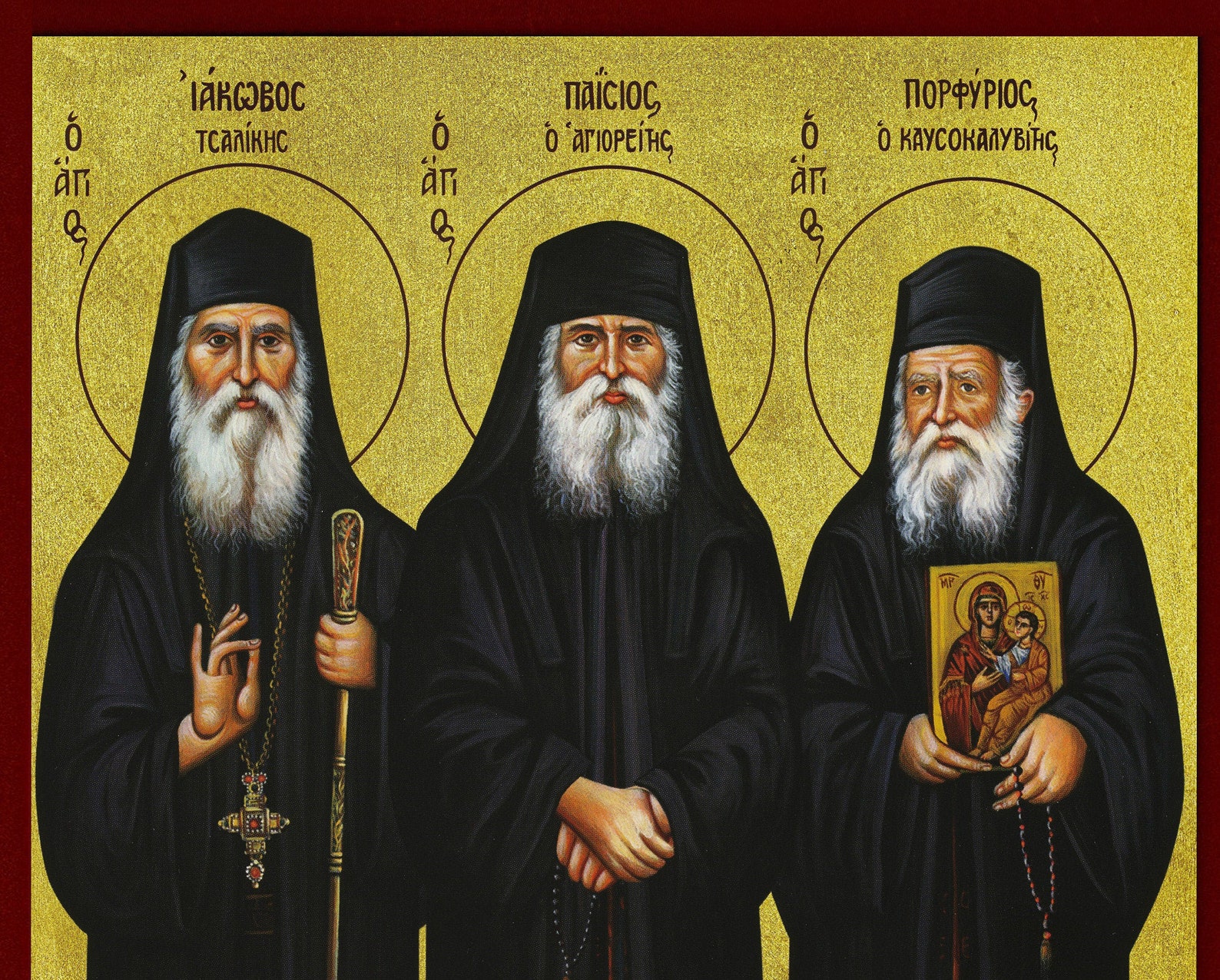 St Paisios of Mount Athos St Porphyrios & St Iakovos Tsalikis - Etsy