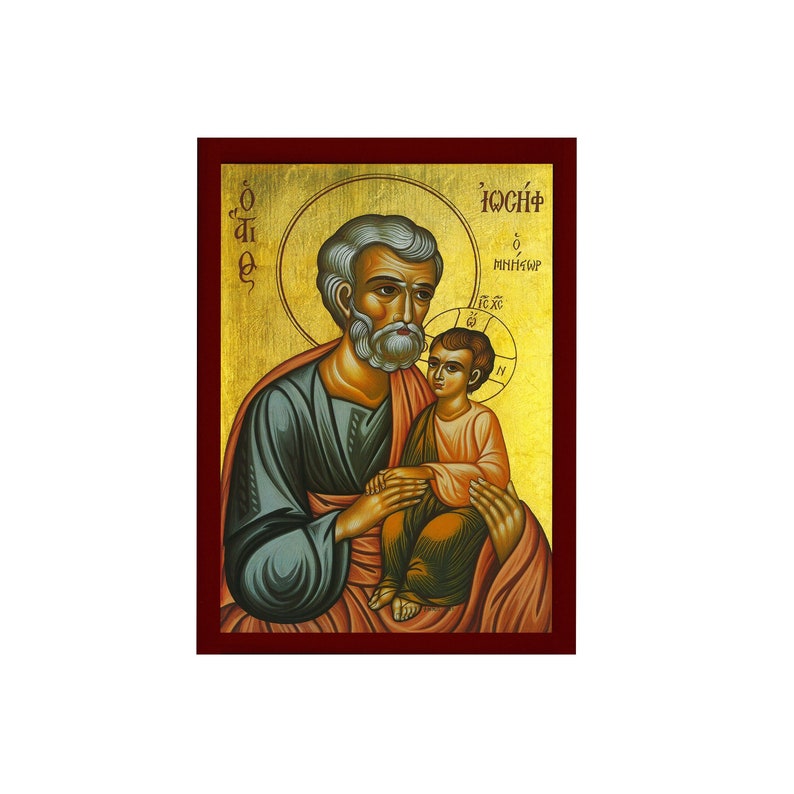 Saint Joseph Icon Handmade Greek Orthodox Icon of St Joseph - Etsy