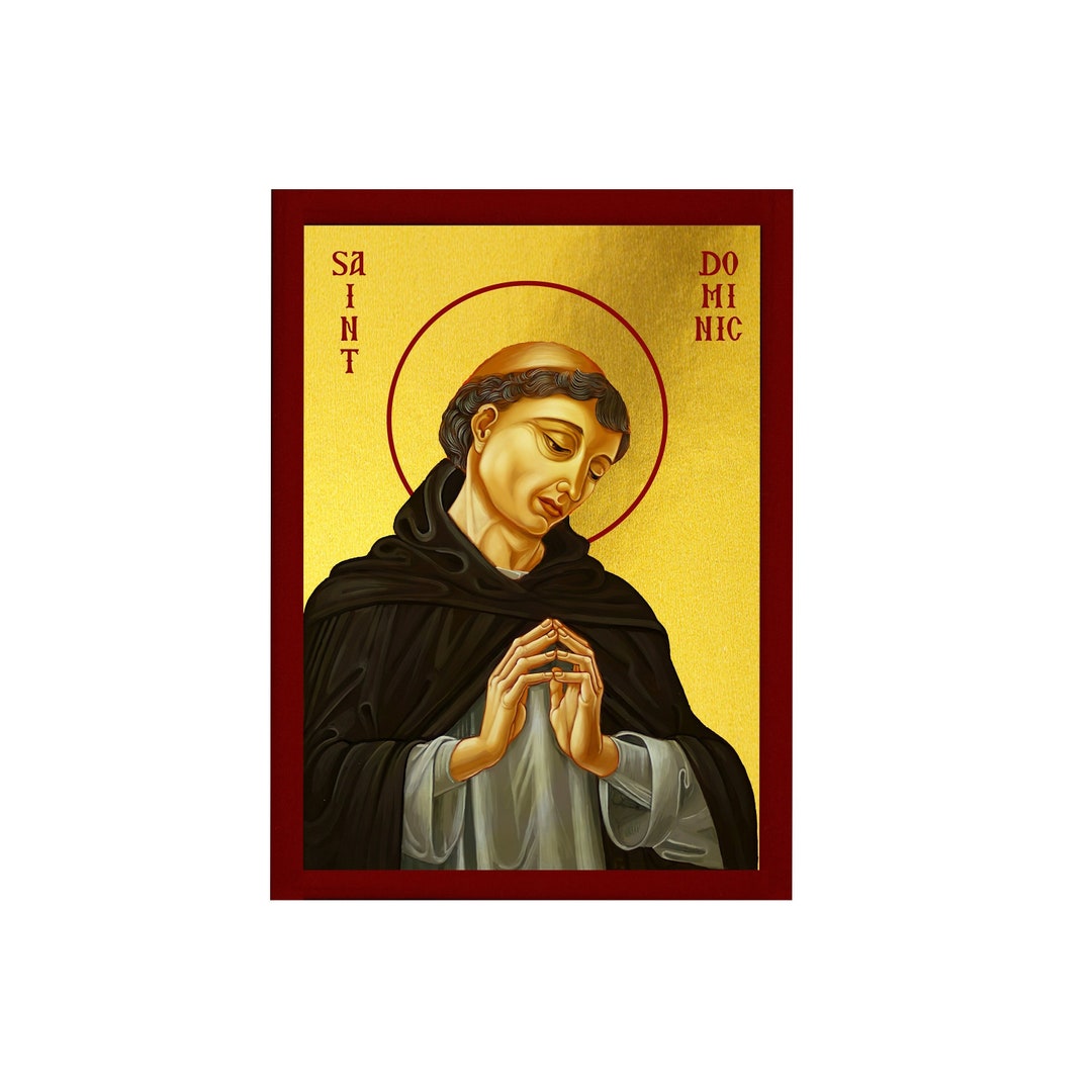 Saint Dominic Icon, Handmade Greek Orthodox Icon of St Dominic De ...