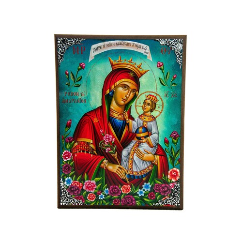 Virgin Mary Icon Panagia Paramythia Handmade Greek Christian - Etsy